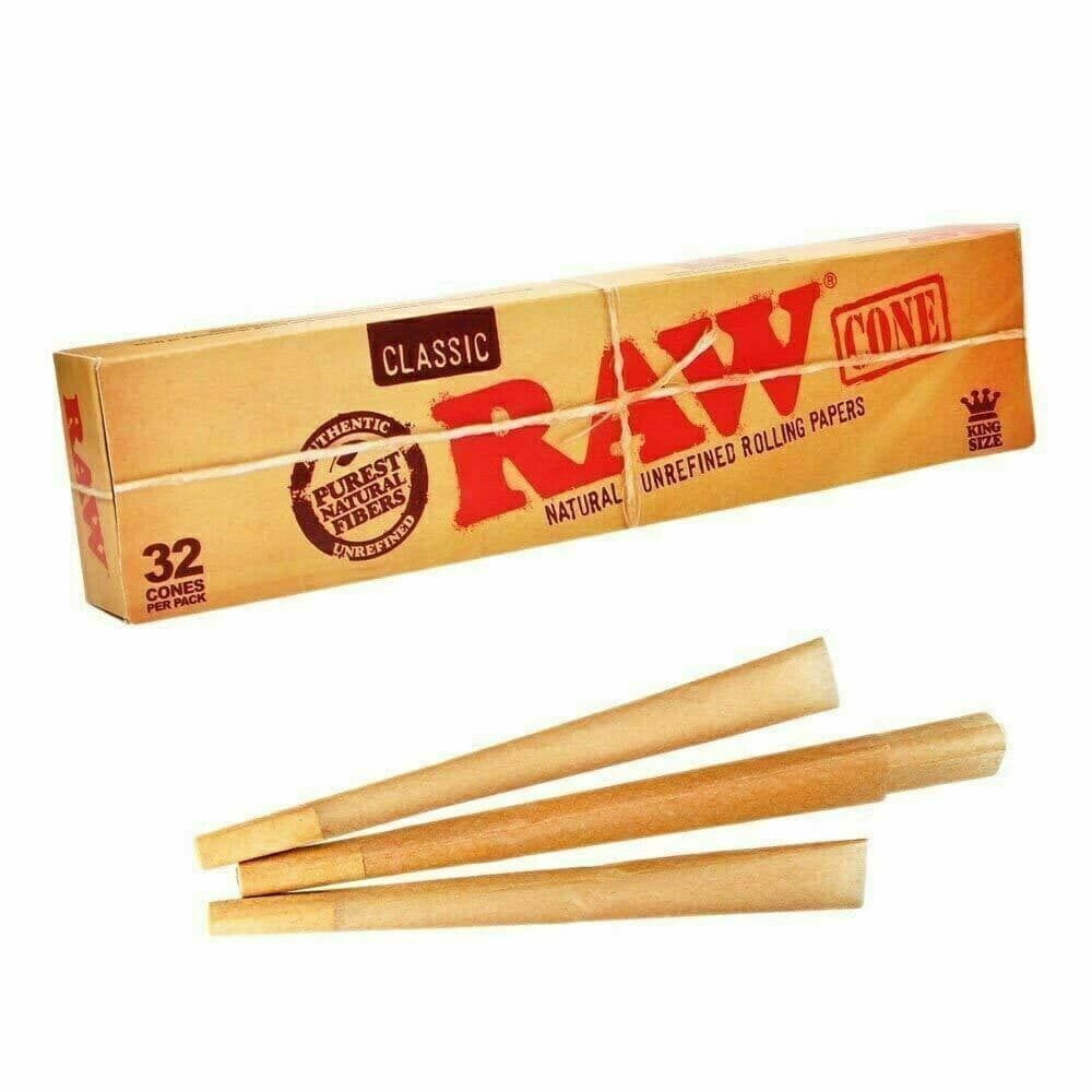 Raw Classic King Size Mega Pack 32 Cones - Pre Rolled Rolling Papers
