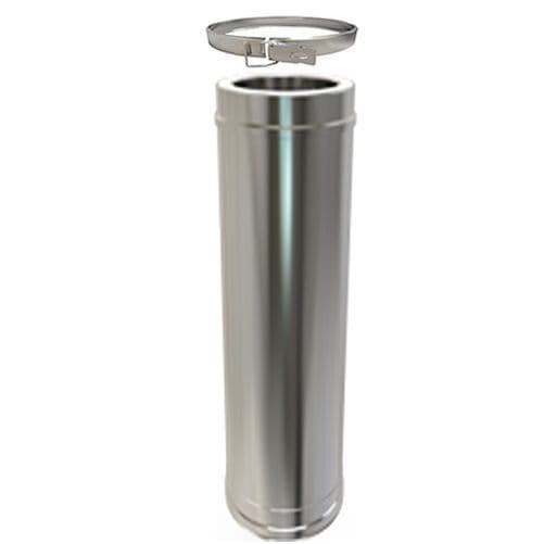 100cm twin wall insulated stainless steel chimney