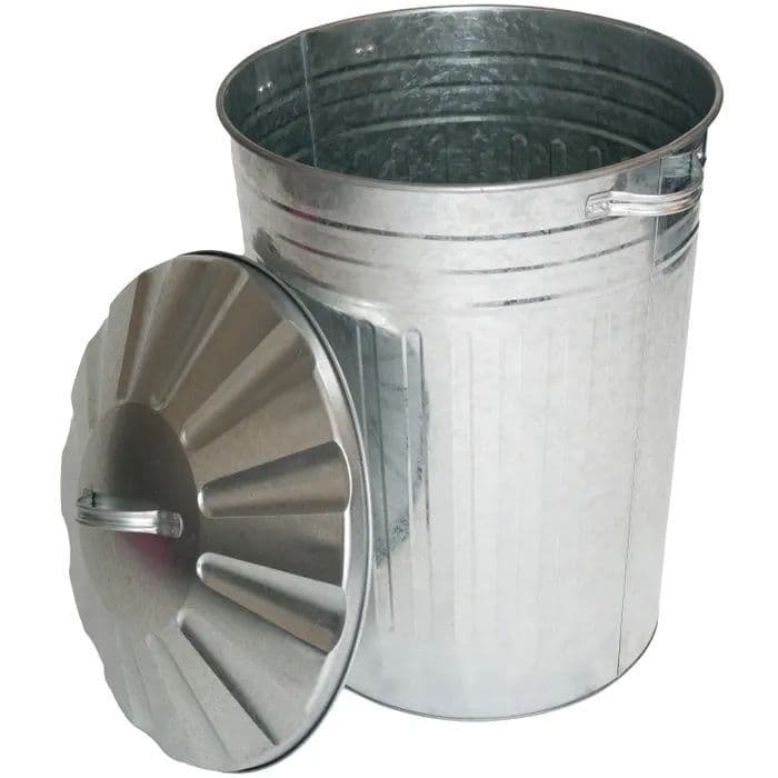 Galvanised Dustbin With Lid
