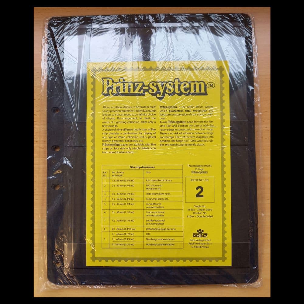 D-117 NEW 2 Strip Single-Side Prinz Stock Sheets pk 10