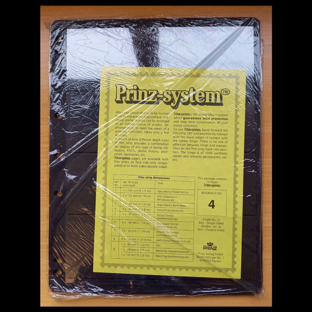 D-119 NEW 4 Strip Single-Side Prinz Stock Sheets pk 10