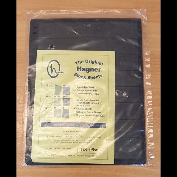 & x28;D-184& x29; NEW 8 Strip Single-Side Hagner Stock Sheets