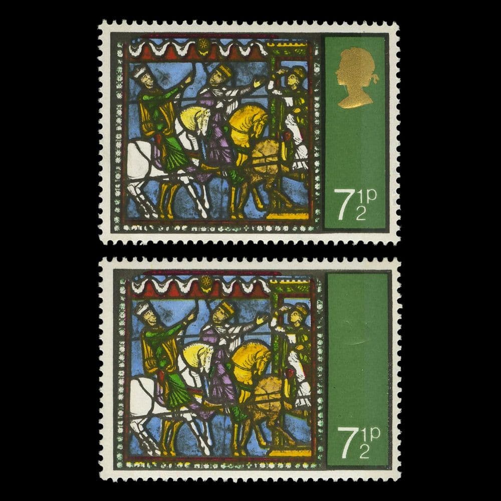 TUT3964 - GB QEII 7 p Christmas ERROR MISSING GOLD UM