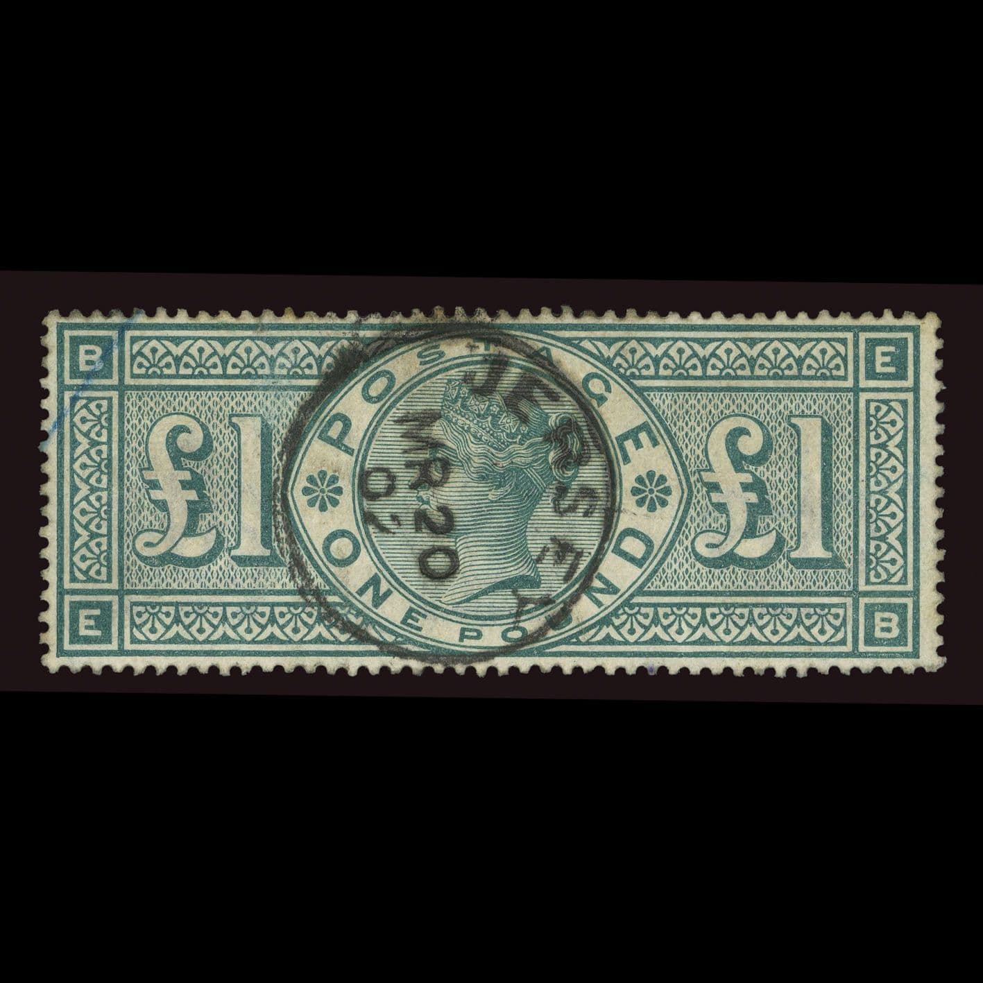 TUT4534 - GB QV 1 Green Single Jersey 1902 CDS Fine