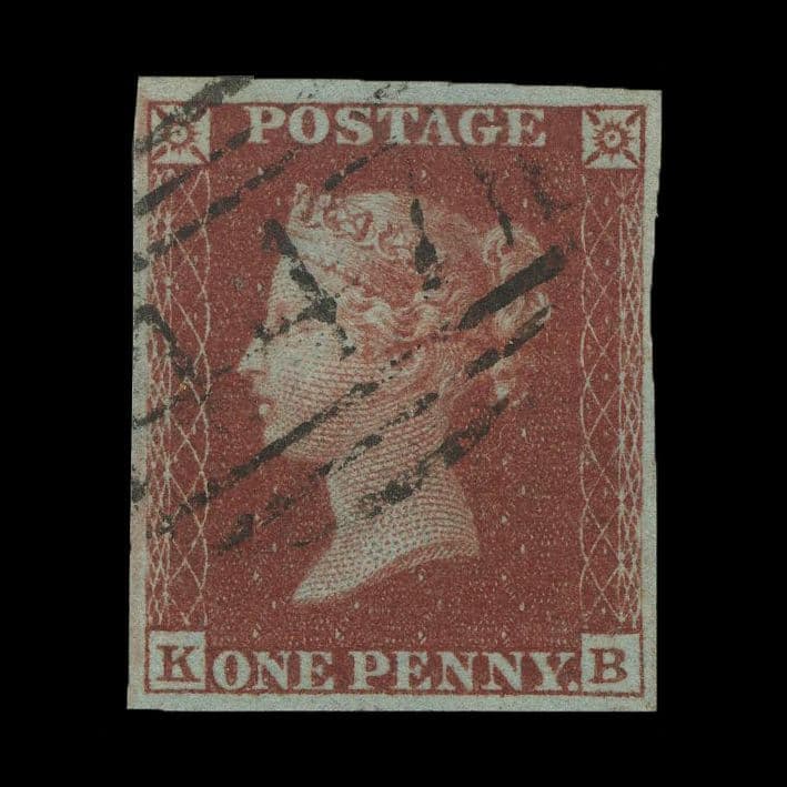 TUT4792 - GB QV 1d Lake-red Lovely Colour 4 Mgn VFU