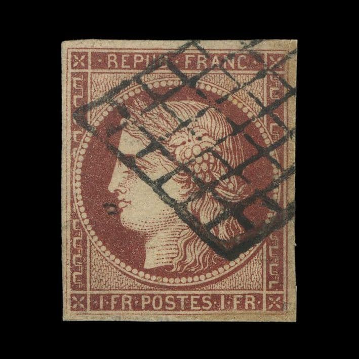 TUT5069 - France - Ceres 1f Carmine-Brown VFU Appearance