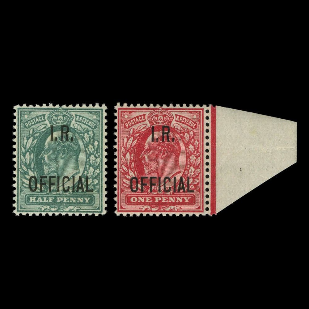 TUT5304 - GB KEVII Officials - INLAND REVENUE Ovpt d & 1d MNH