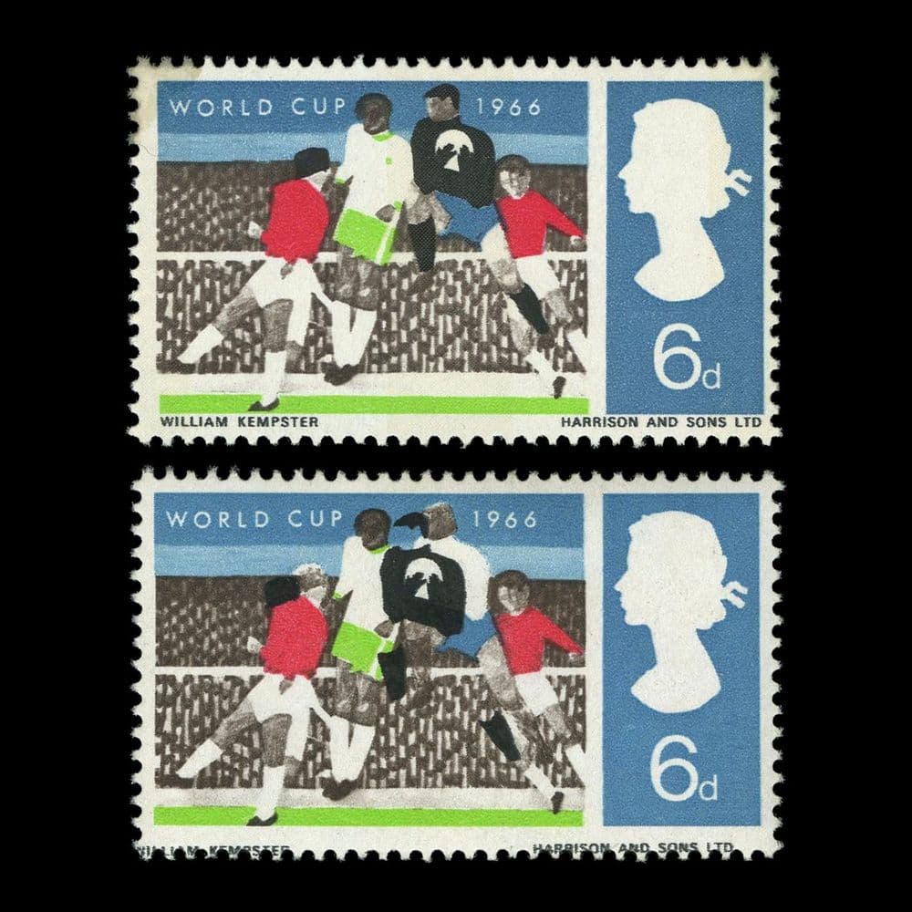 TUT5380 - GB QEII 1966 World Cup BLACK Colour SHIFT
