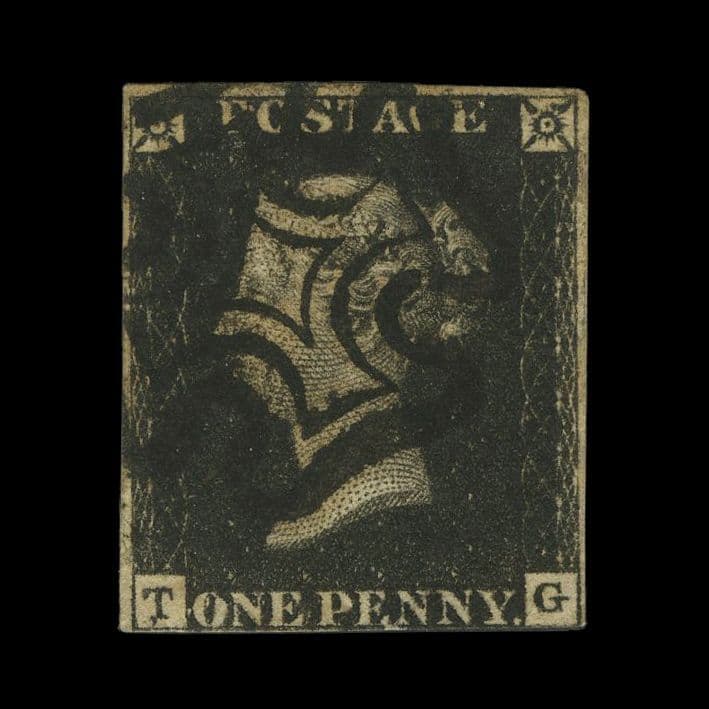 TUT5449 - GB - QV line engraved - QV 1d Intense Black PL8 FU 3 margins