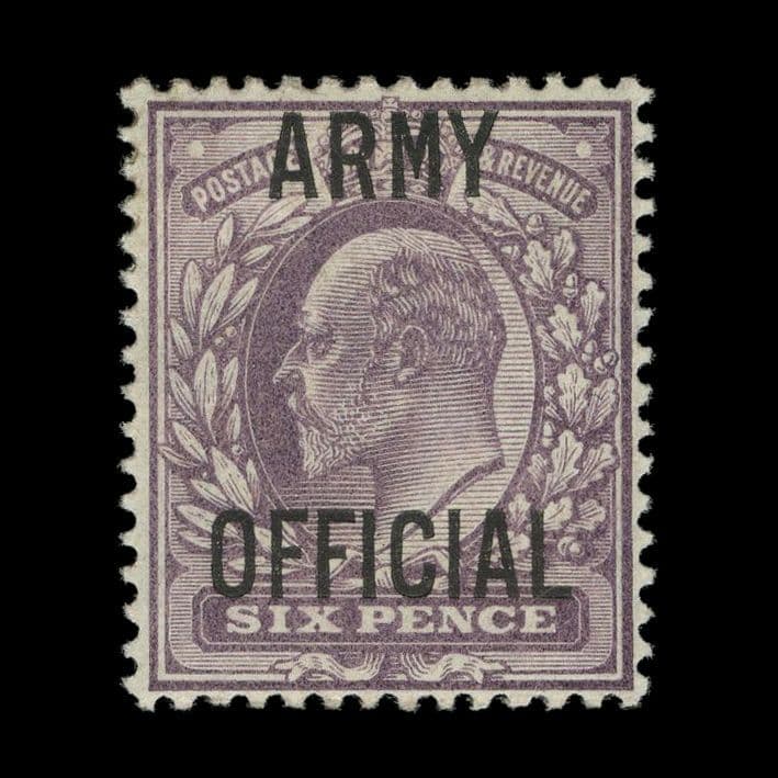 TUT5537 - GB KEVII 6d ARMY OFFICIAL Type O6 VFM Cert