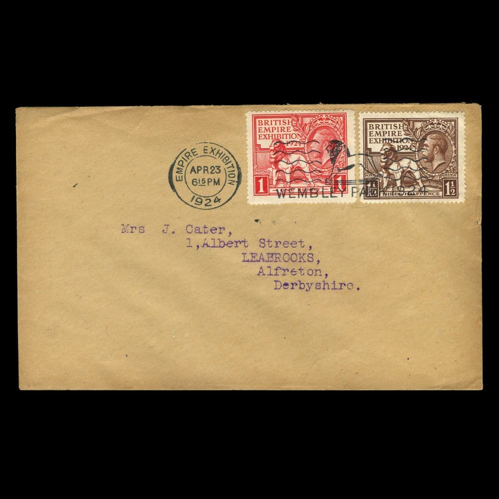 TUT5845 - GB KGV 1924 Wembley Exhibition Slogan CDS FDC