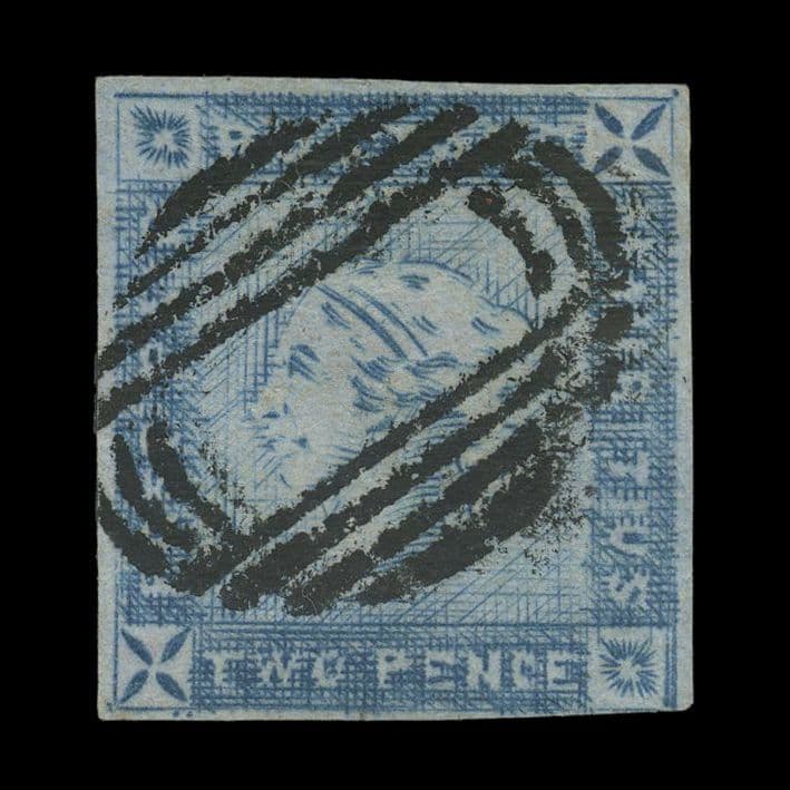 TUT6004 - Mauritius - Lapirot worn impression 2d Blue Fine U