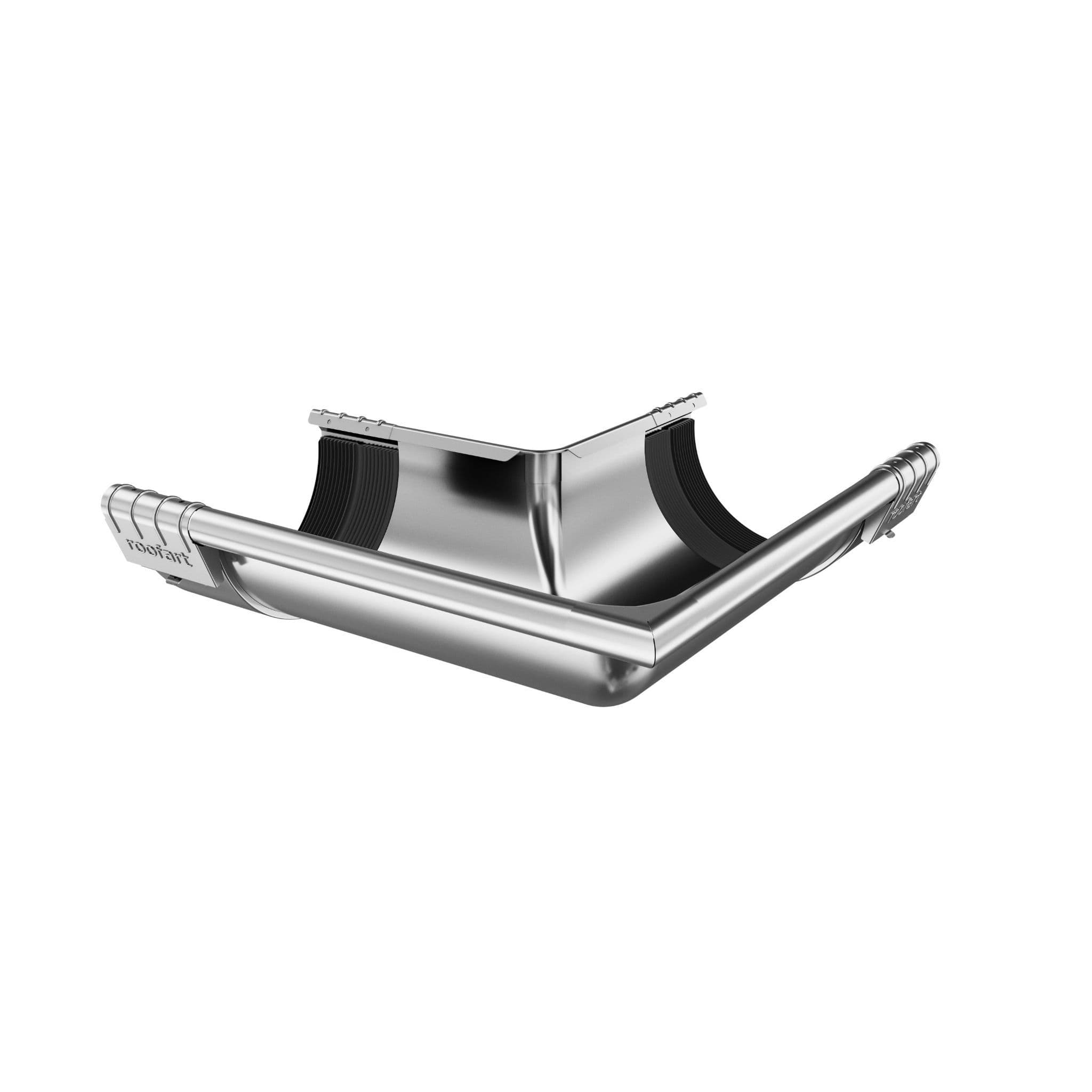 125mm Steel 90 Internal Gutter Corner With Joint Brackets