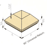 Moulded Coping 90 Degree Universal Return