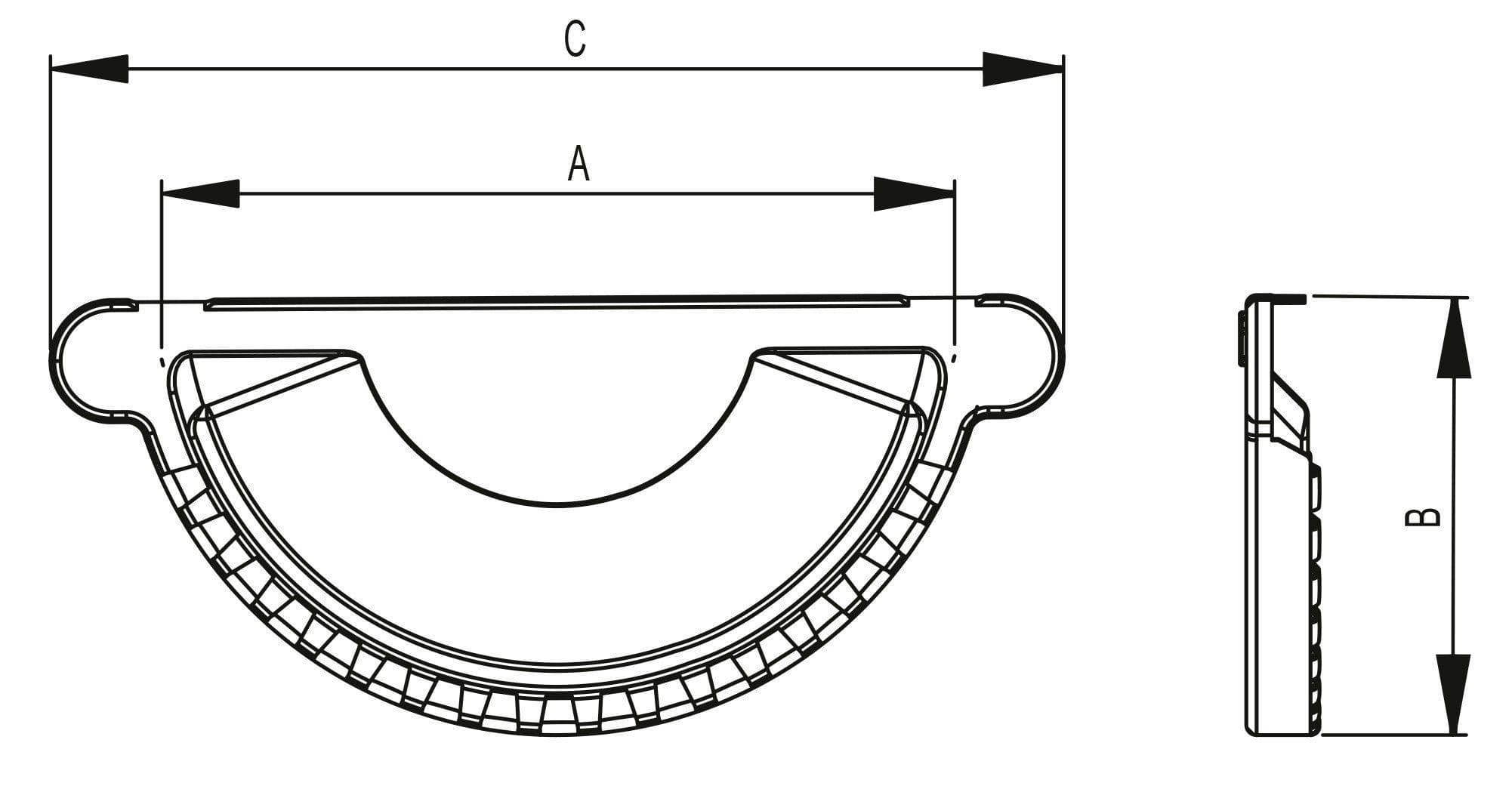 150mm Universal Stop End