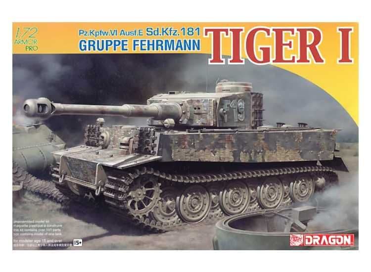 Dragon 7279 Sd Kfz 181 Pz Kpfw VI Ausf E Gruppe Fuhrmann Tiger I 1 72 scale