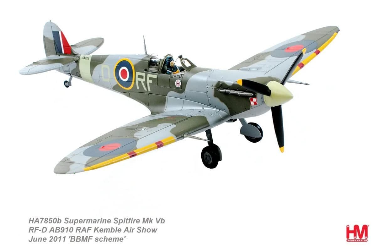 HOBBY MASTER HA7850B RAF BBMF Spitfire MKVb RF-D AB910 1 48 scale