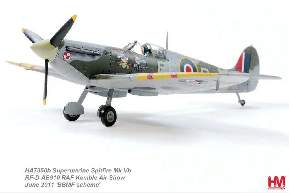 HOBBY MASTER HA7850B RAF BBMF Spitfire MKVb RF-D AB910 1 48 scale