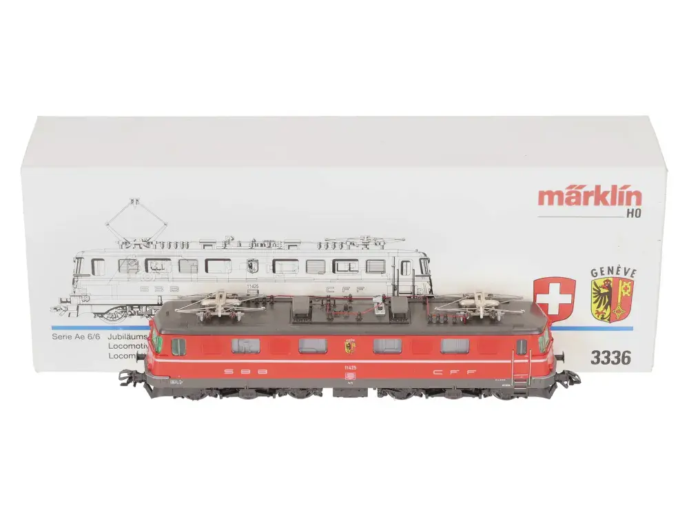 MARKLIN 3336 SBB/CFF Overhead 3-rail Electric Locomotive red Ae 6/6 No ...