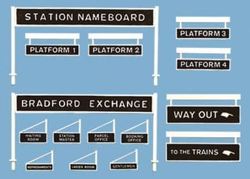 Peco 5049 Station Nameboards and Platform Signs