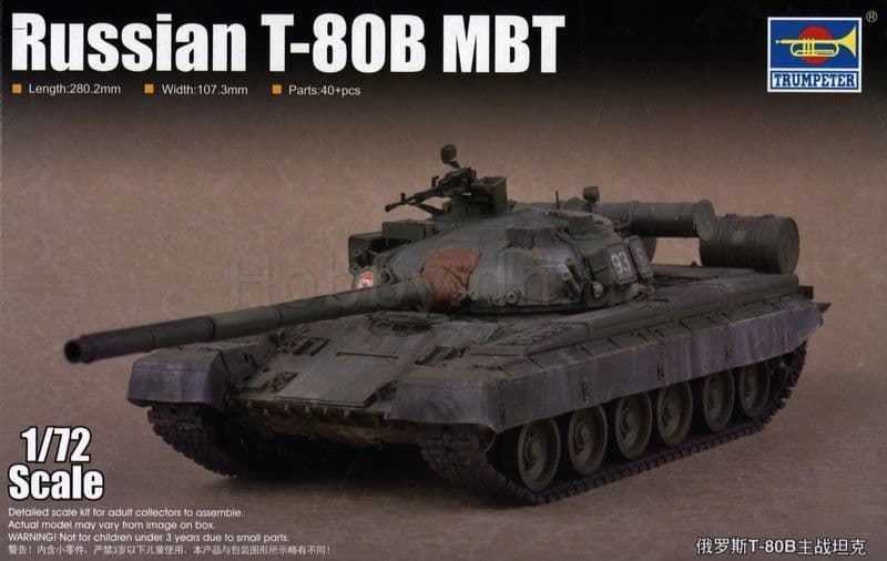 Trumpeter 07144 Russian T-80B MBT 1 72 scale