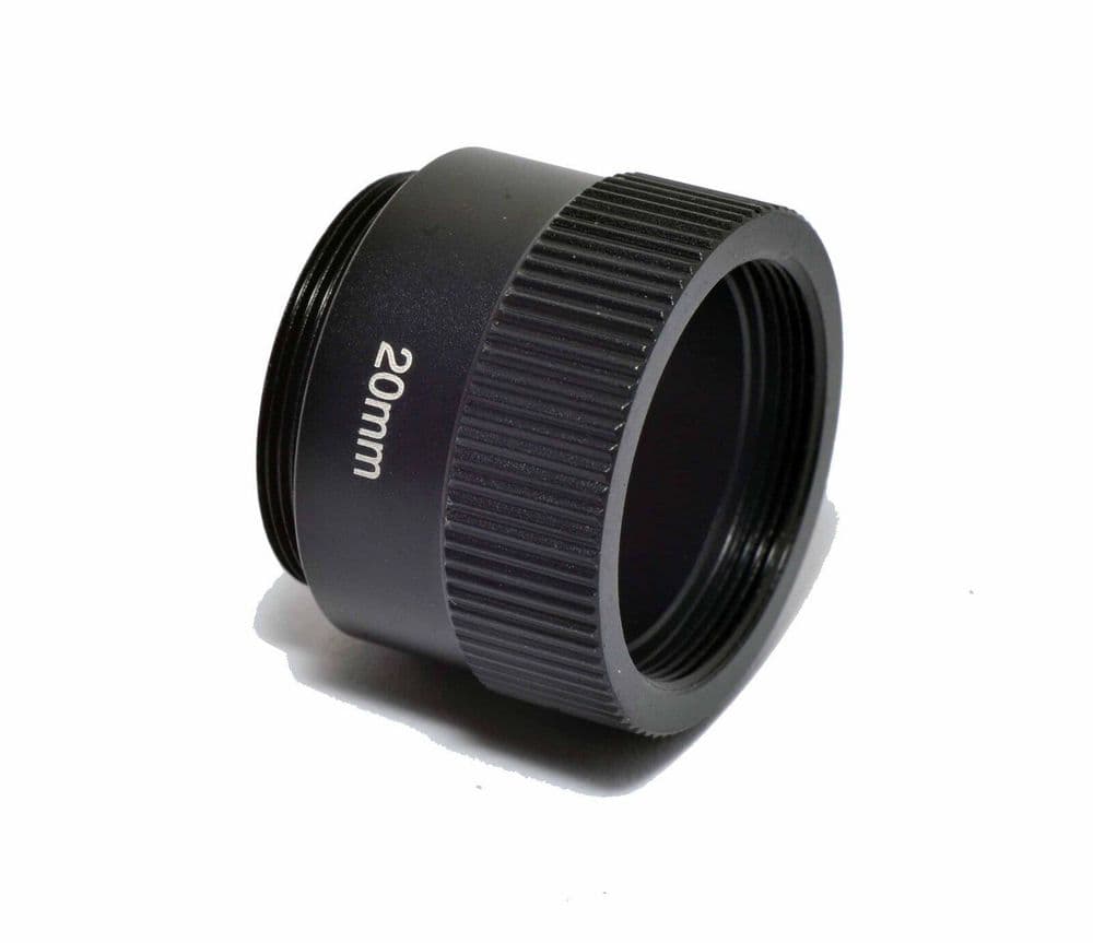 C-MOUNT 20mm Extension Tube Adapter C-CS Mount Adaptor Spacer Ring For ...