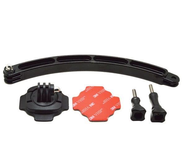 Helmet extension arm and 360 rotating mount 3M stickers and screws for ...