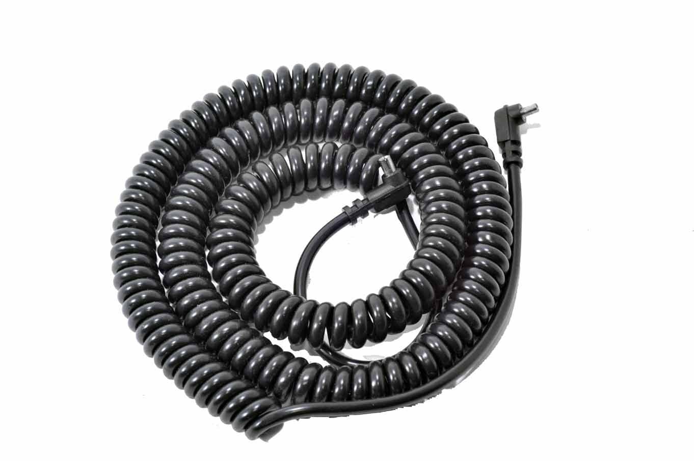 PC-PC Coiled Flash Extension Lead Male to Female 3 Metre