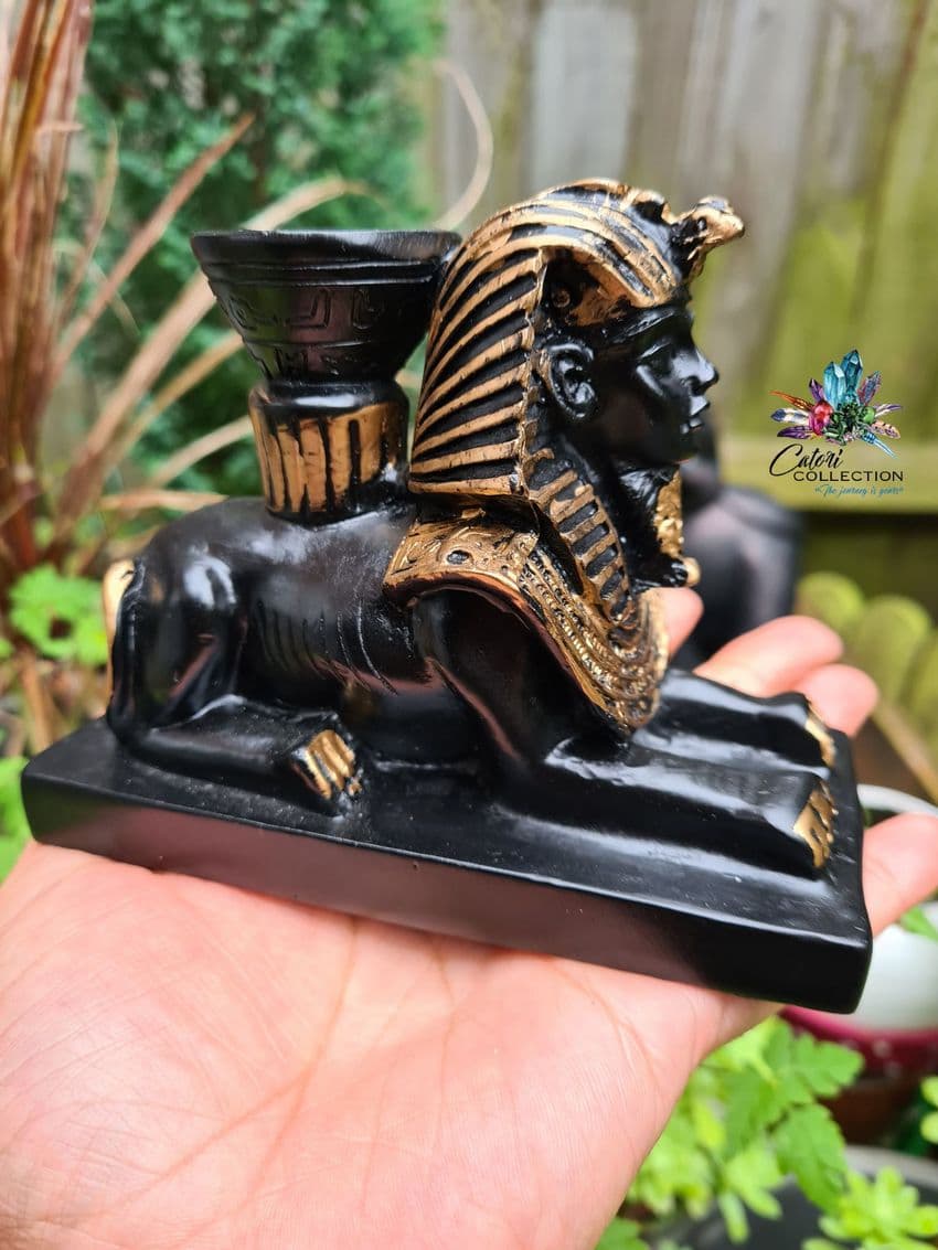Egyptian Pharaoh Sphere Display Stand Black/Gold