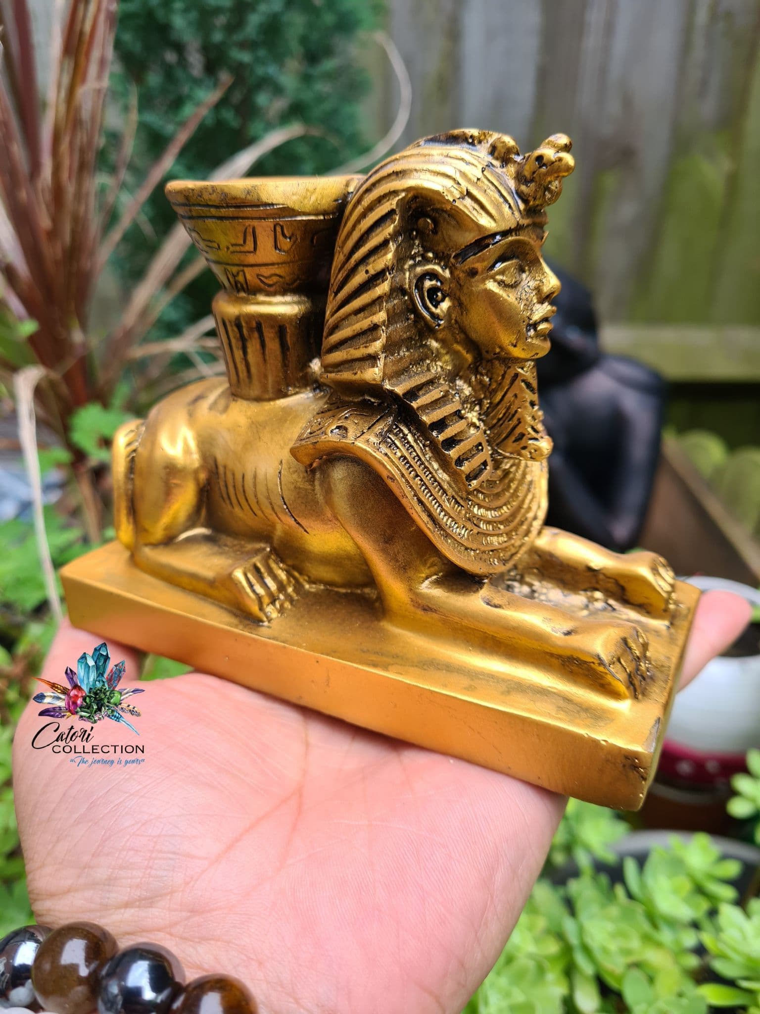 Egyptian Pharaoh Sphere Display Stand Gold