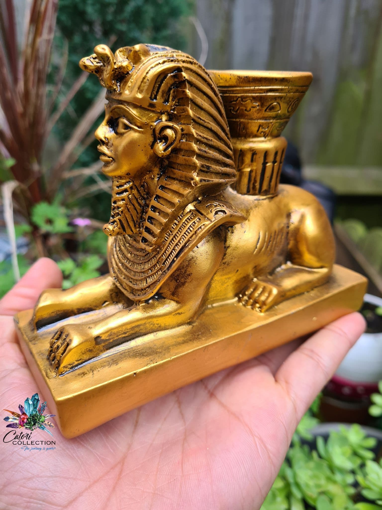 Egyptian Pharaoh Sphere Display Stand Gold