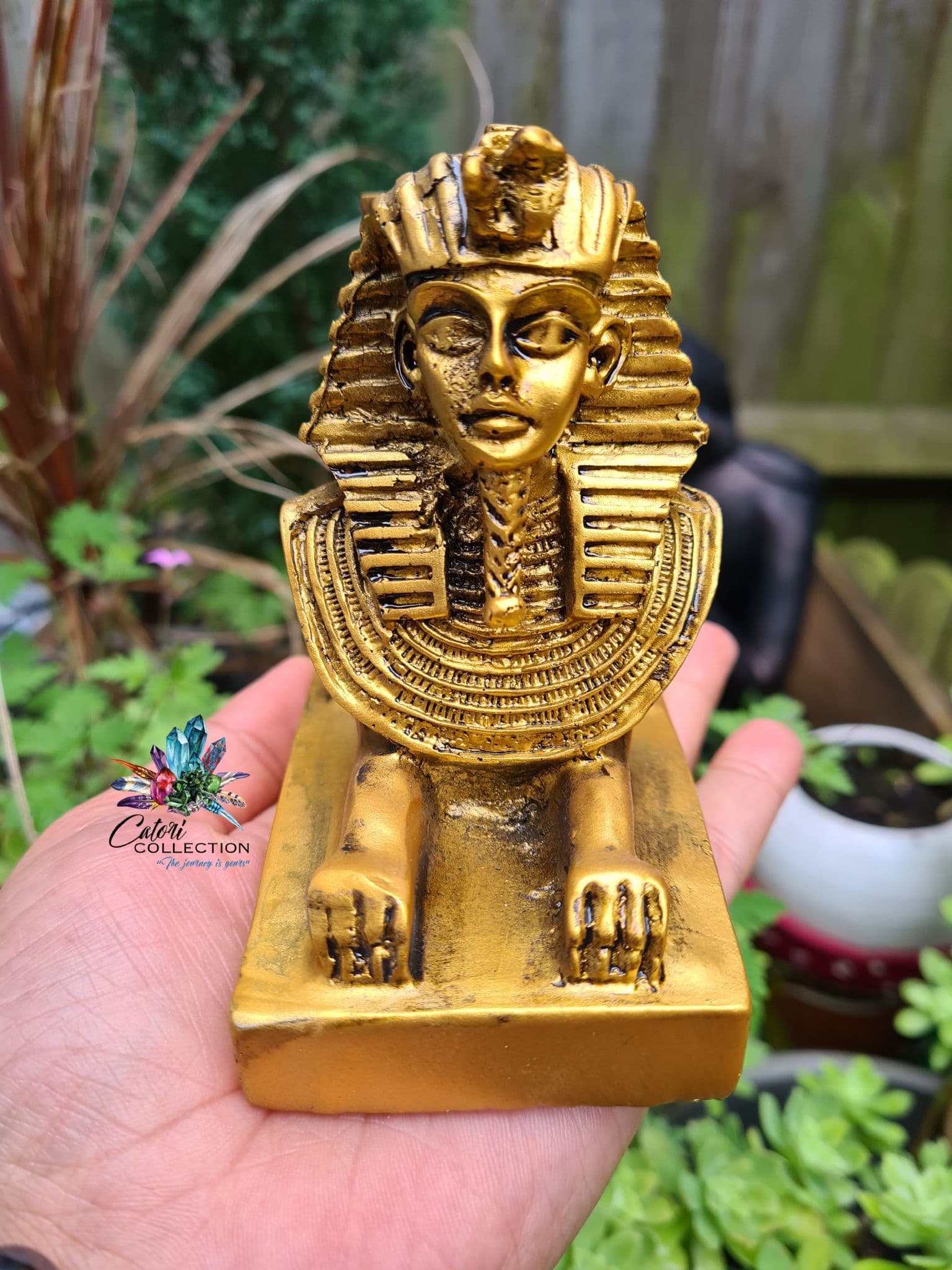 Egyptian Pharaoh Sphere Display Stand Gold