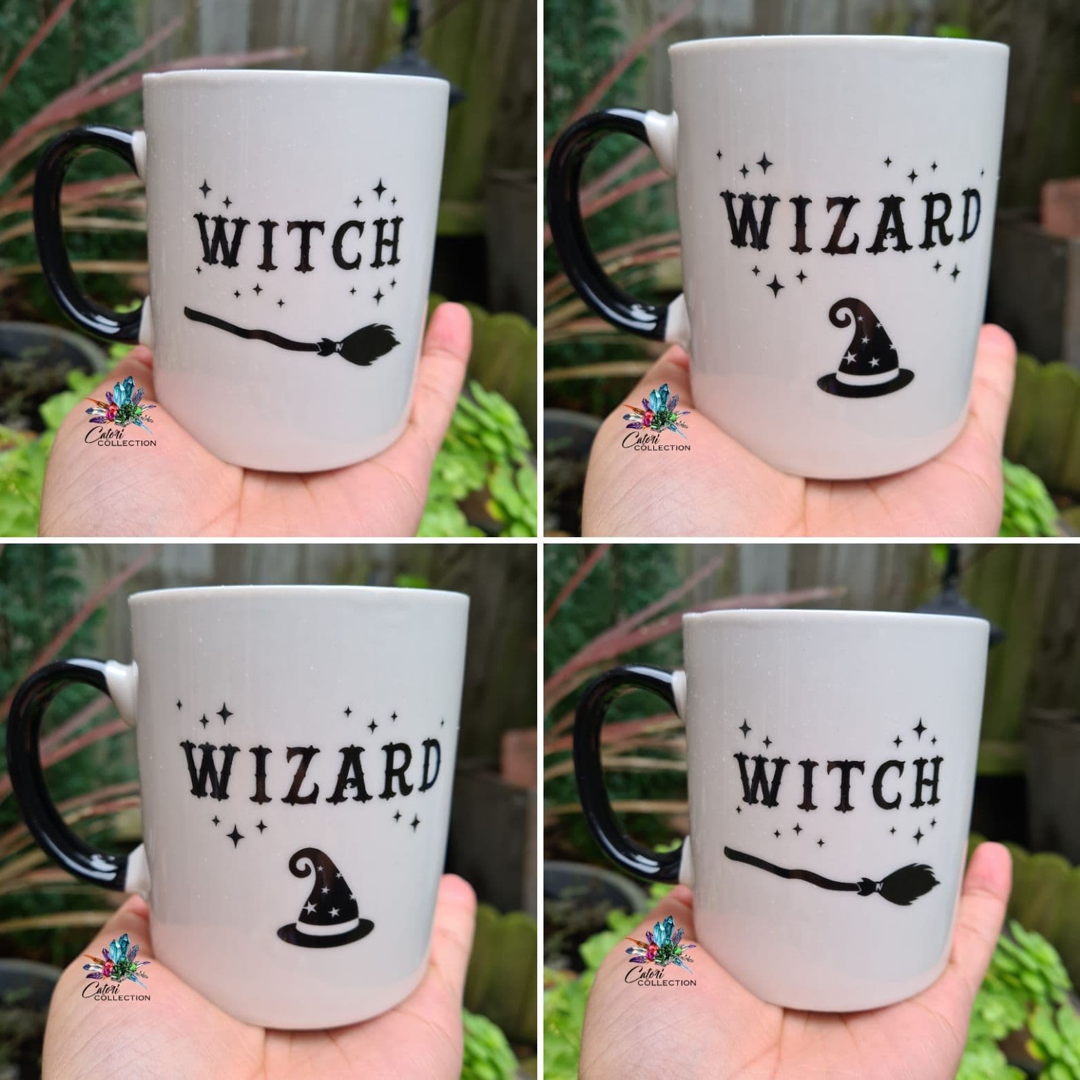 Witch & Wizard Mug Set