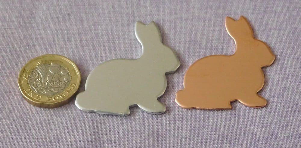 Bunny rabbit SS metal stamping/engraving blank - die cut - aluminium ...