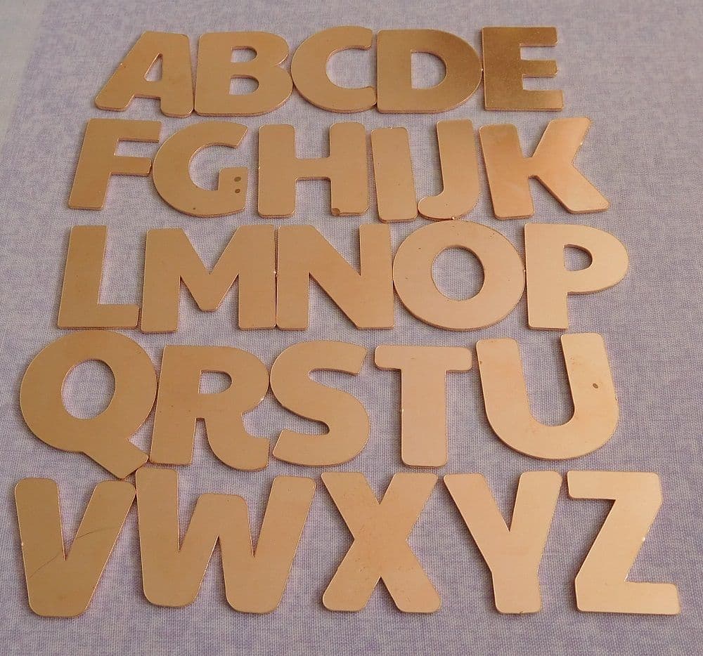 CLEARANCE - Alphabet letter metal stamping/engraving blanks - sold ...