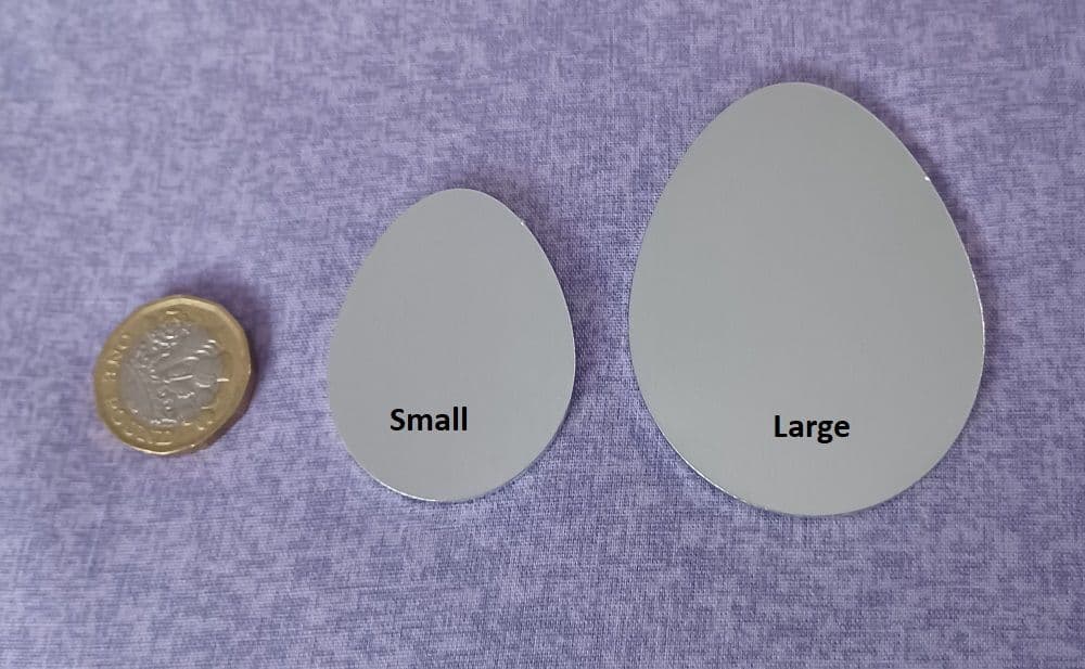 Egg shape metal stamping/engraving blank - 2mm aluminium - laser cut