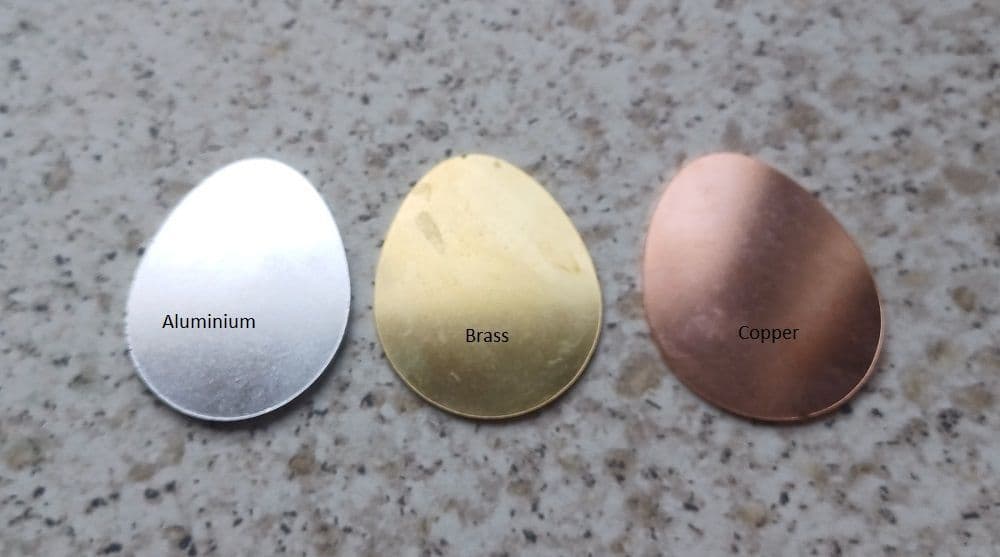 Egg shape metal stamping engraving or enamelling blank - 2mm alu and 1 ...