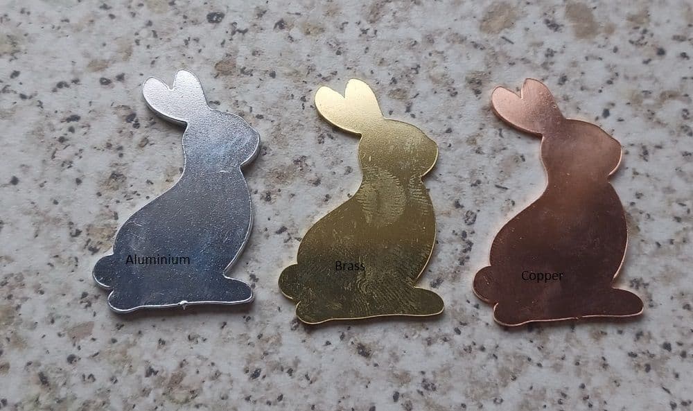 Large bunny rabbit metal stamping engraving and enamelling blank - 3 ...
