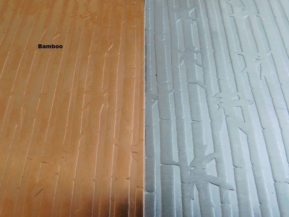 Ready patterned texture sheets in aluminium and copper