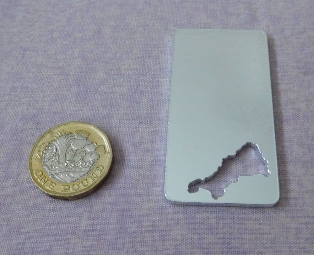 Rectangle with Cornwall cutout metal stamping/engraving blank - 2mm ...
