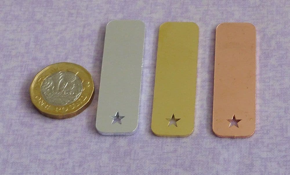 REDUCED brass/copper - Star fob metal stamping/engraving blank - laser cut
