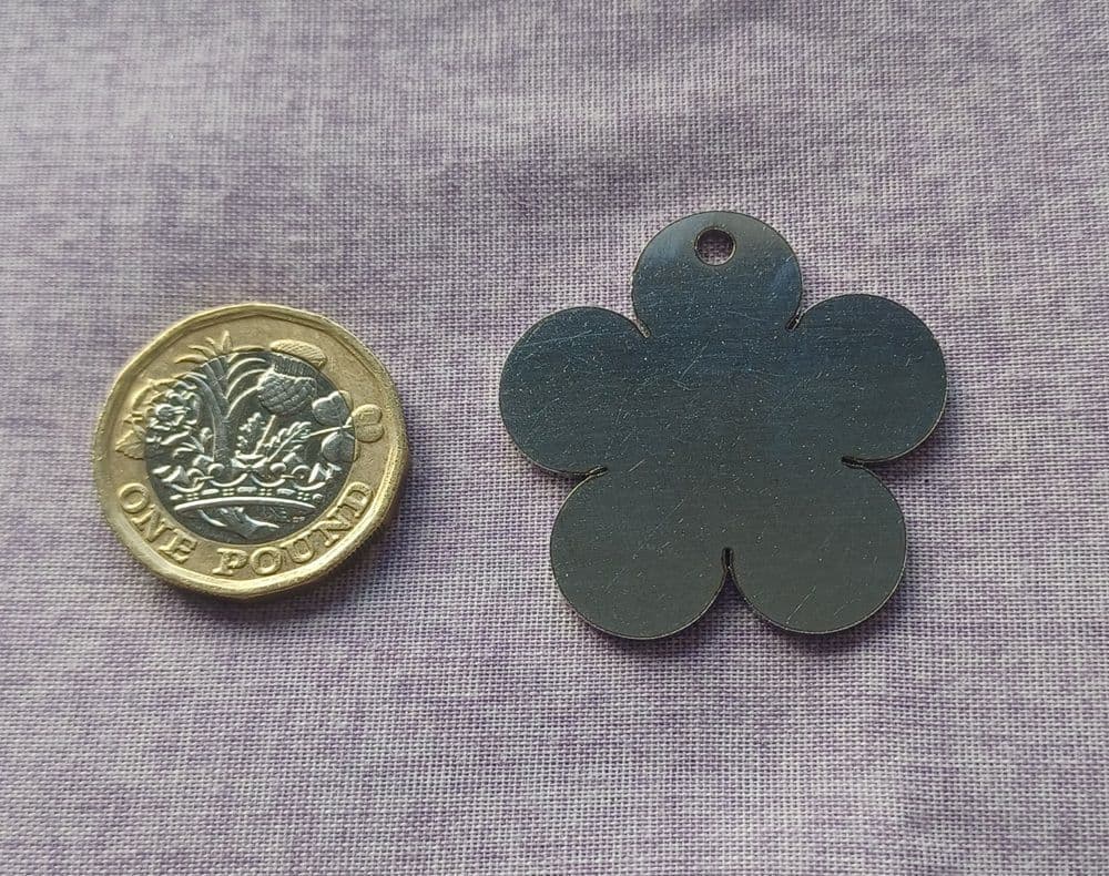 REDUCED - Flower metal stamping/engraving blank - 1 5mm stainless ...