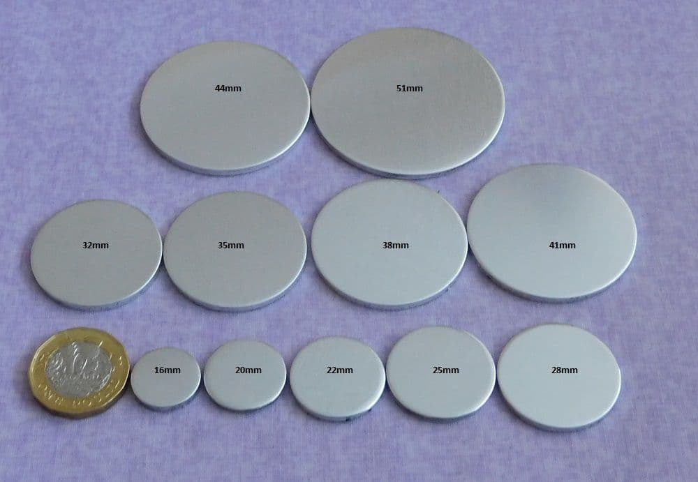 Round/disc metal stamping blank - die cut - aluminium