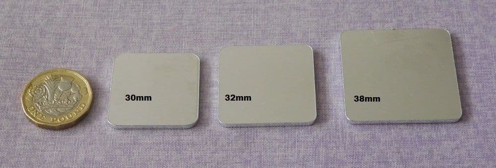 Square metal stamping blank - 2mm - laser cut - 3 sizes