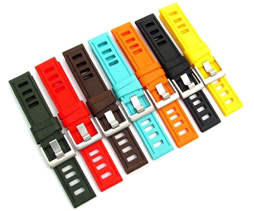 Silicone Watch Strap ISO Ladder Style 20mm 22mm 24mm C087