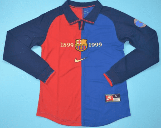 Barcelona 1999-00 Home Long Sleeve