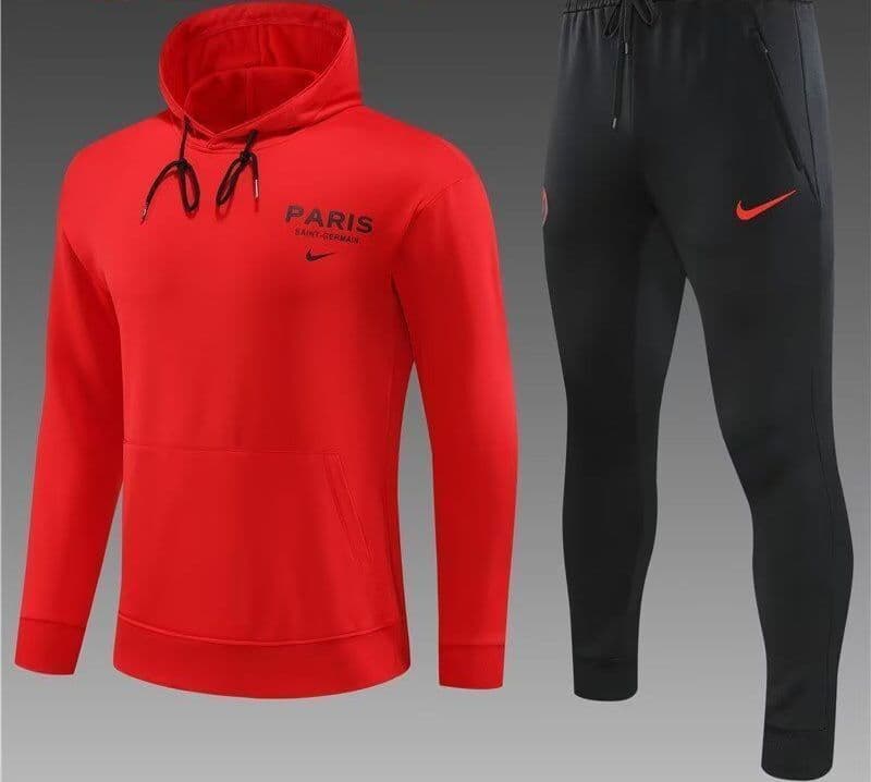 Paris Saint-Germain 2023 Red Tracksuits with Hood Kid Size