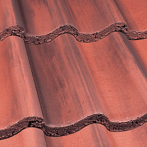 Marley Mendip Interlocking Concrete Roof Tile Old English Dark Red MA12380
