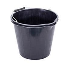 Rubbatex Black Rubber Bucket 14 Litre