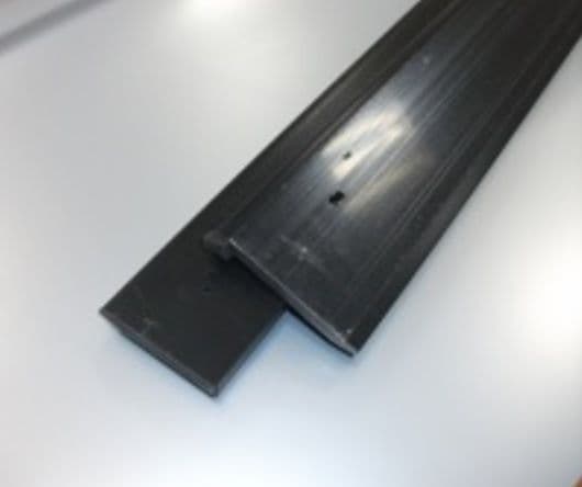 Rubberseal Styrene Gutter/Drip Trim Black 2 5m x 60mm Black